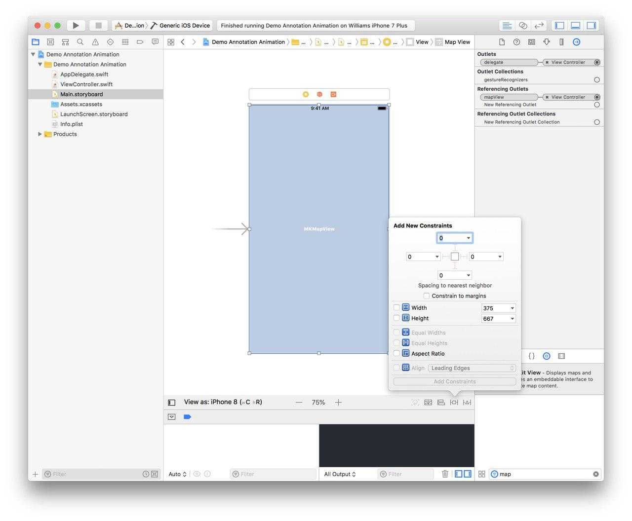 Moving an MKPointAnnotation in Swift | William O'Connor Moving an MKPointAnnotation in Swift | William O'Connor